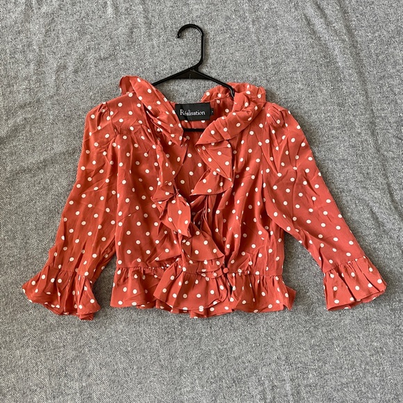 Realisation Par | Tops | Authentic Realisation Par Red And White Polka ...